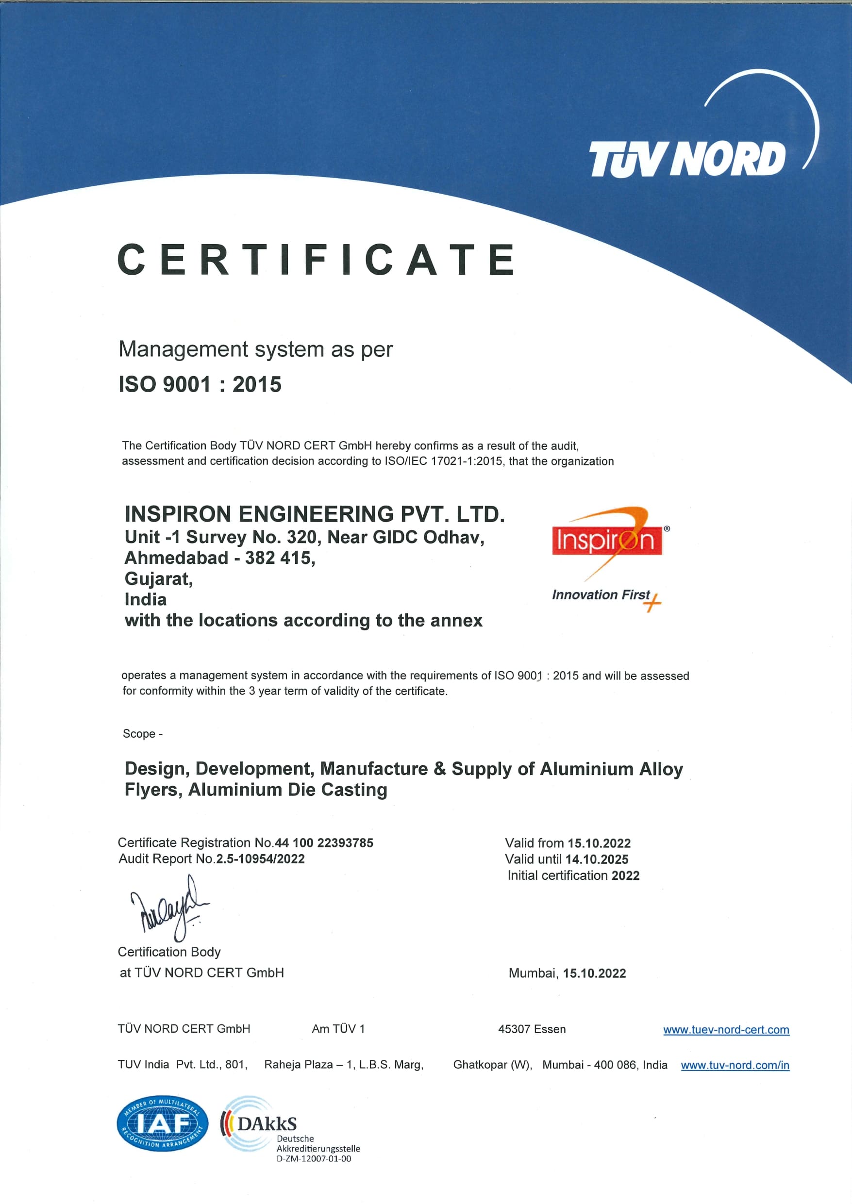 InspirOn Certifications | Quality, Sustainability, and Compliance